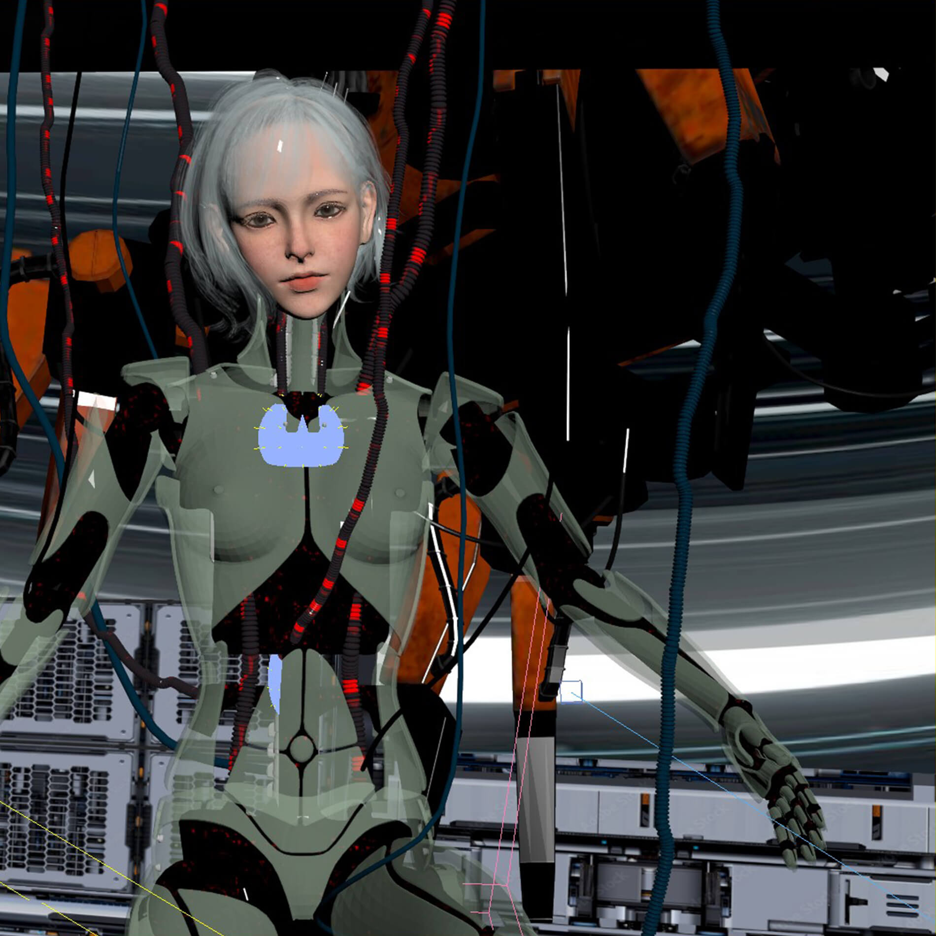 Robot that comes to Life 3D Render, Digital Art by alexyola