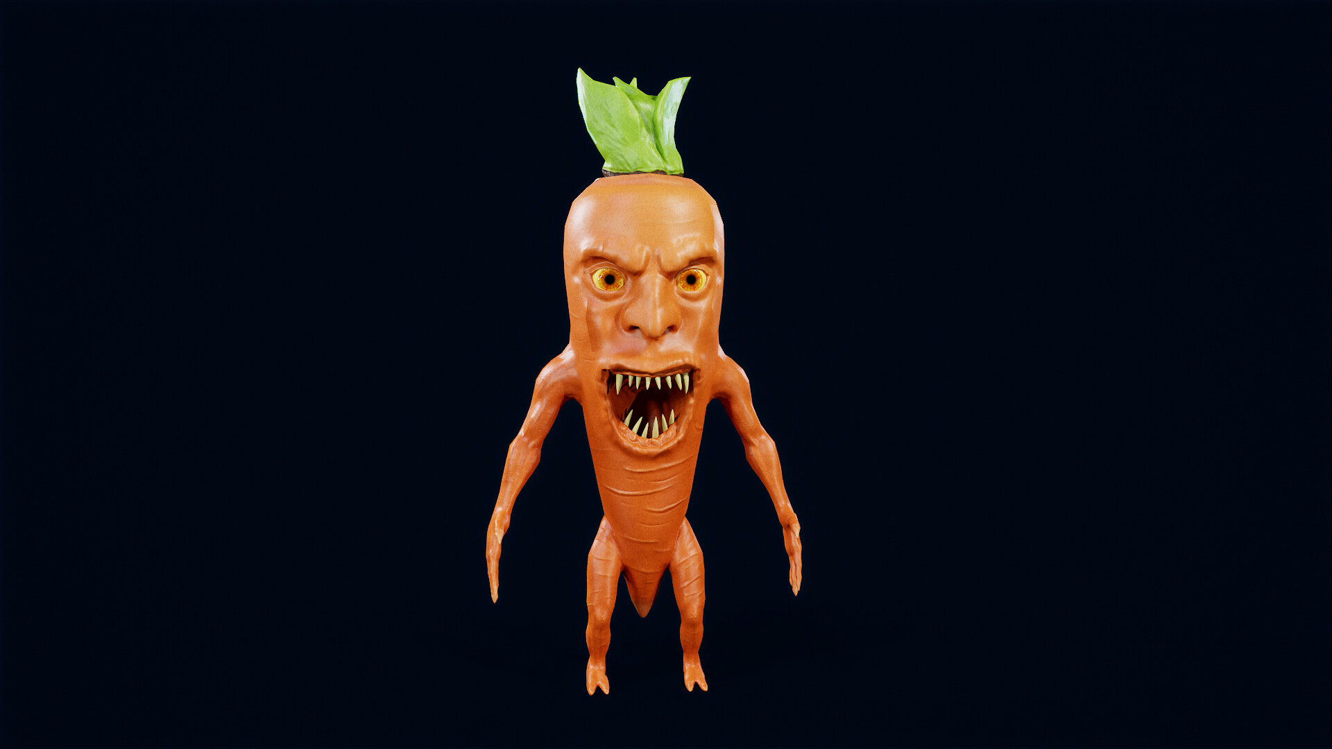 Carrot Monster - 3D Model by Alfamix