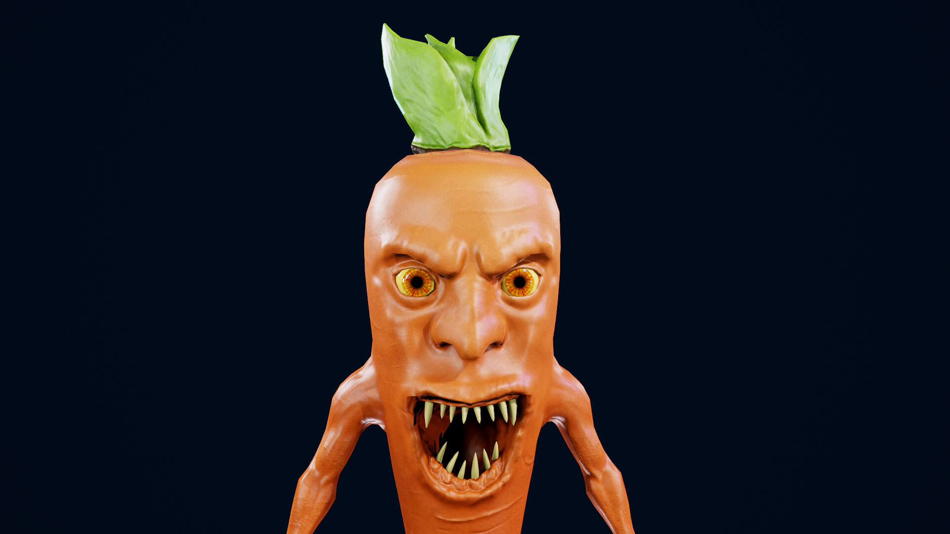 Carrot Monster - 3D Model by Alfamix
