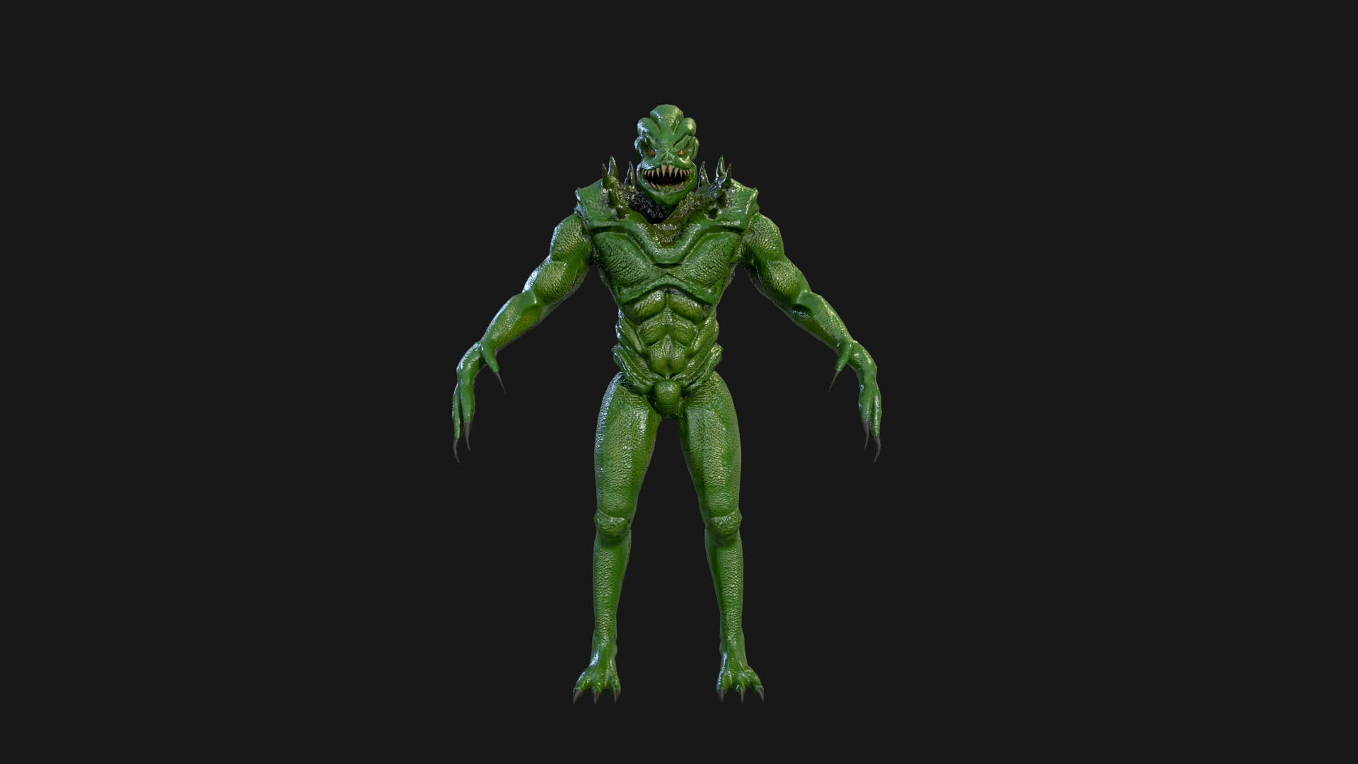 Reptile Monster - 3D Model by Alfamix