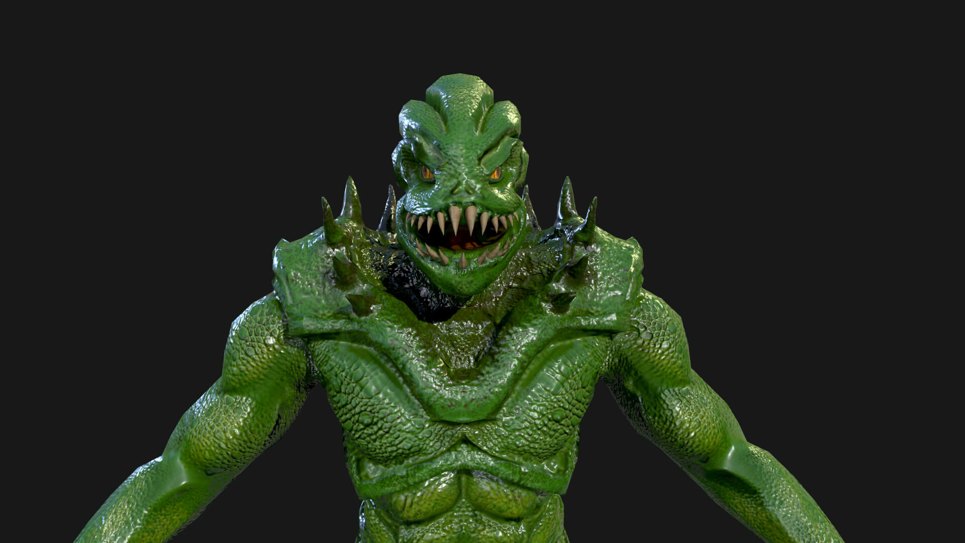 Reptile Monster - 3D Model by Alfamix