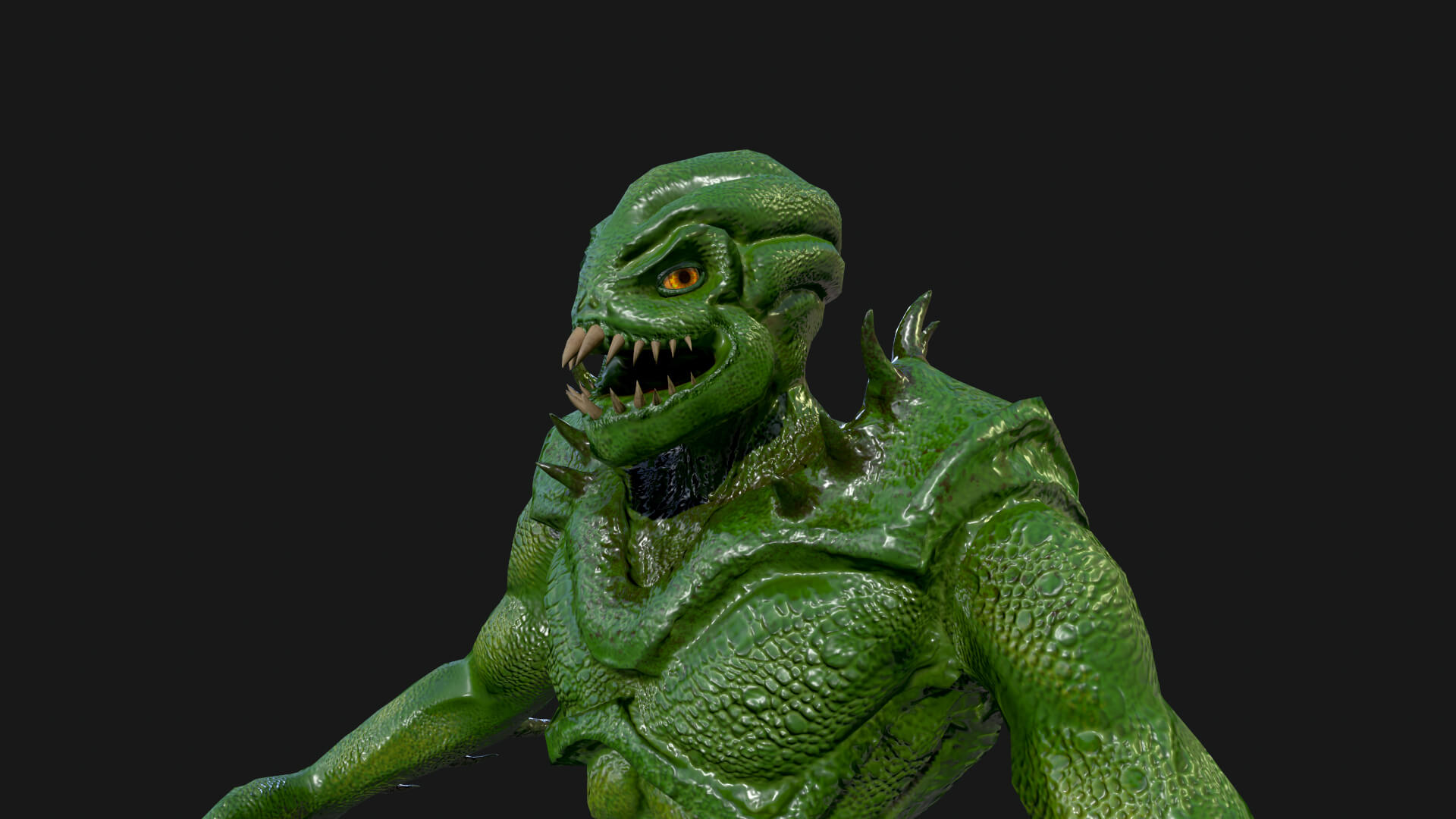Reptile Monster - 3D Model by Alfamix