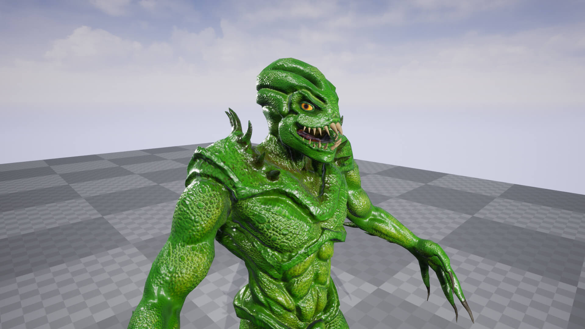 Reptile Monster - 3D Model by Alfamix