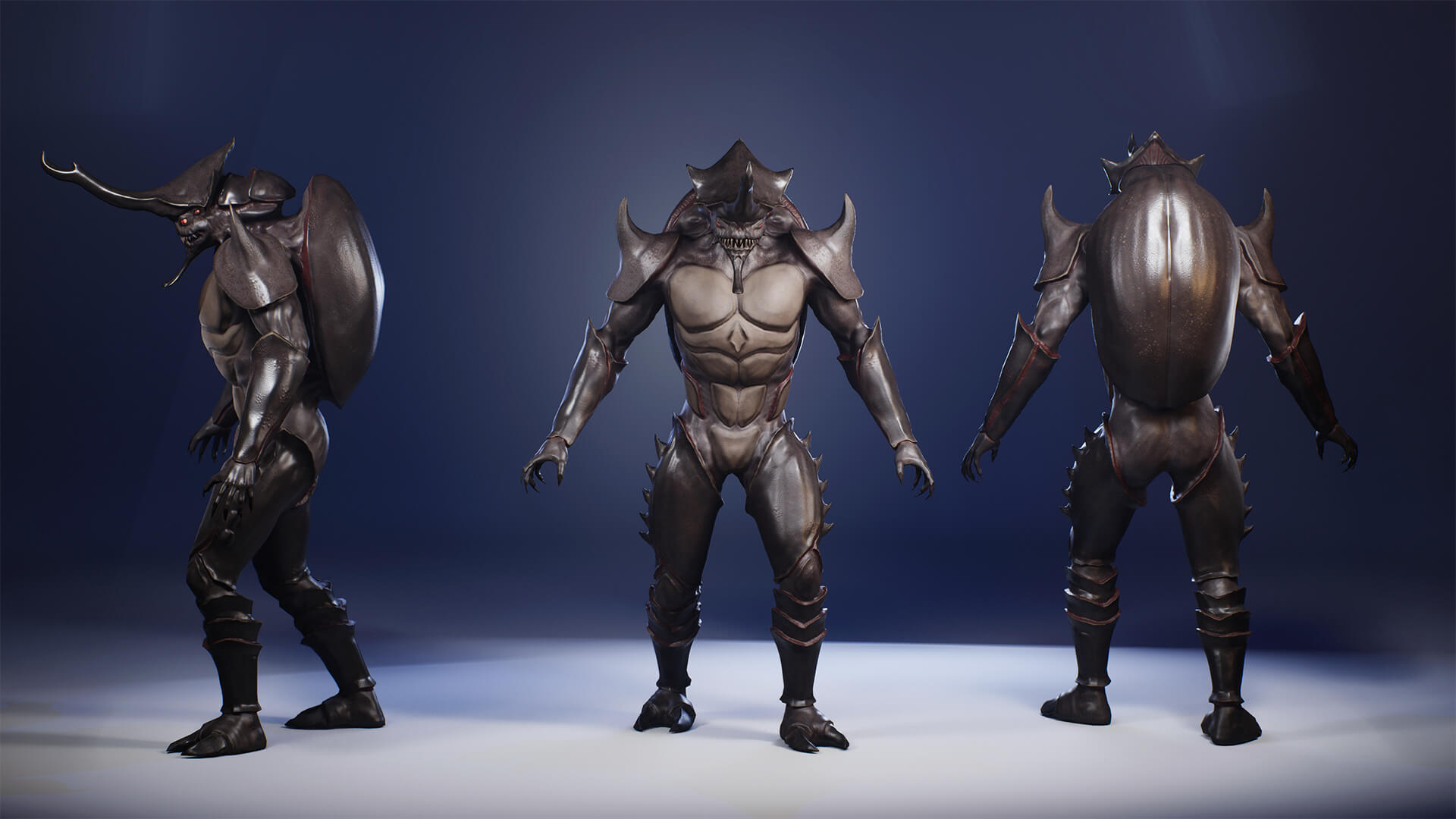 Rhinoceros Beetle Monster - 3D Model by Alfamix