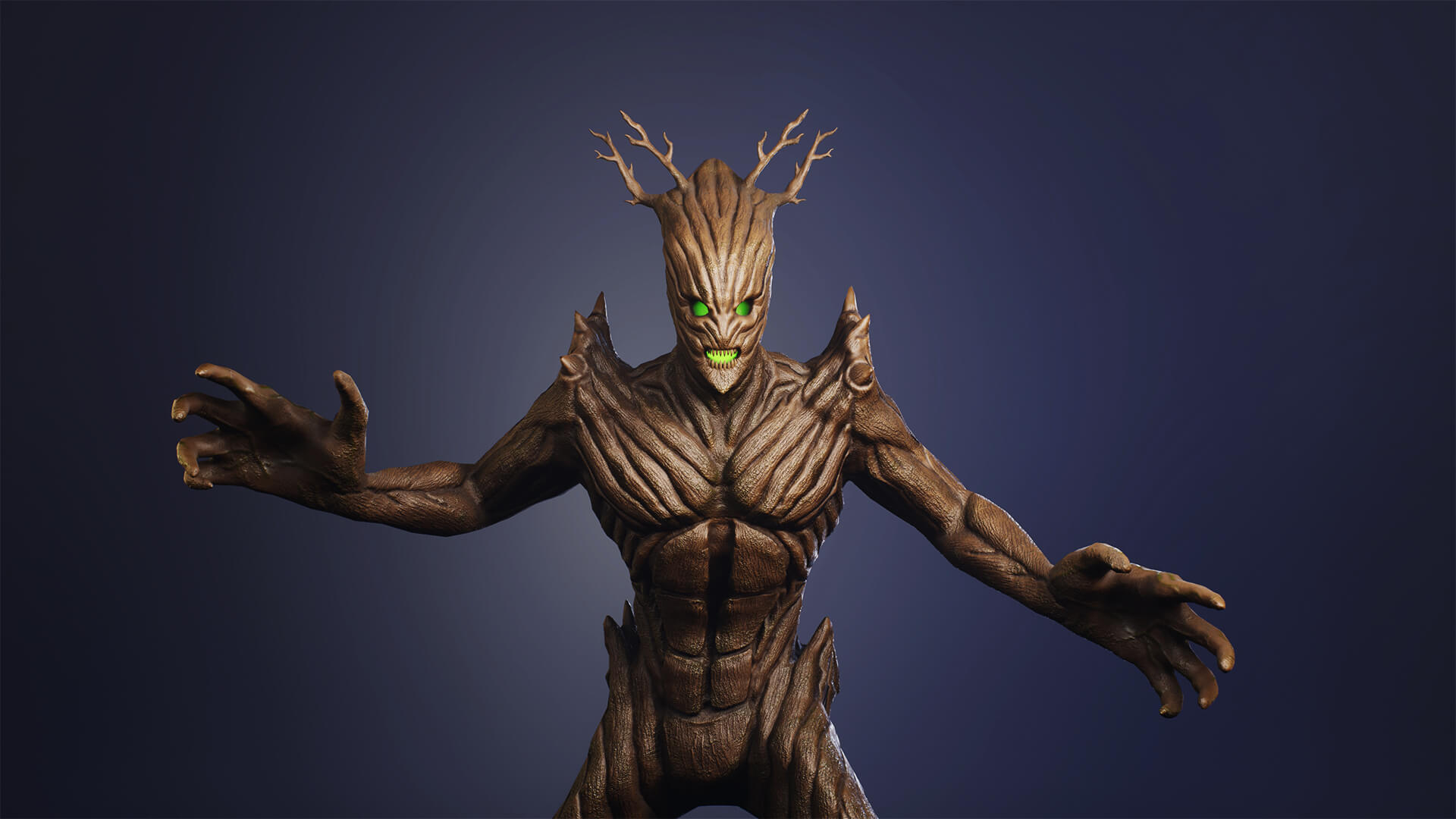 Wood Monster - 3D Model by Alfamix