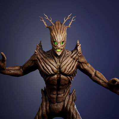 Wood Monster - 3D Model by Alfamix