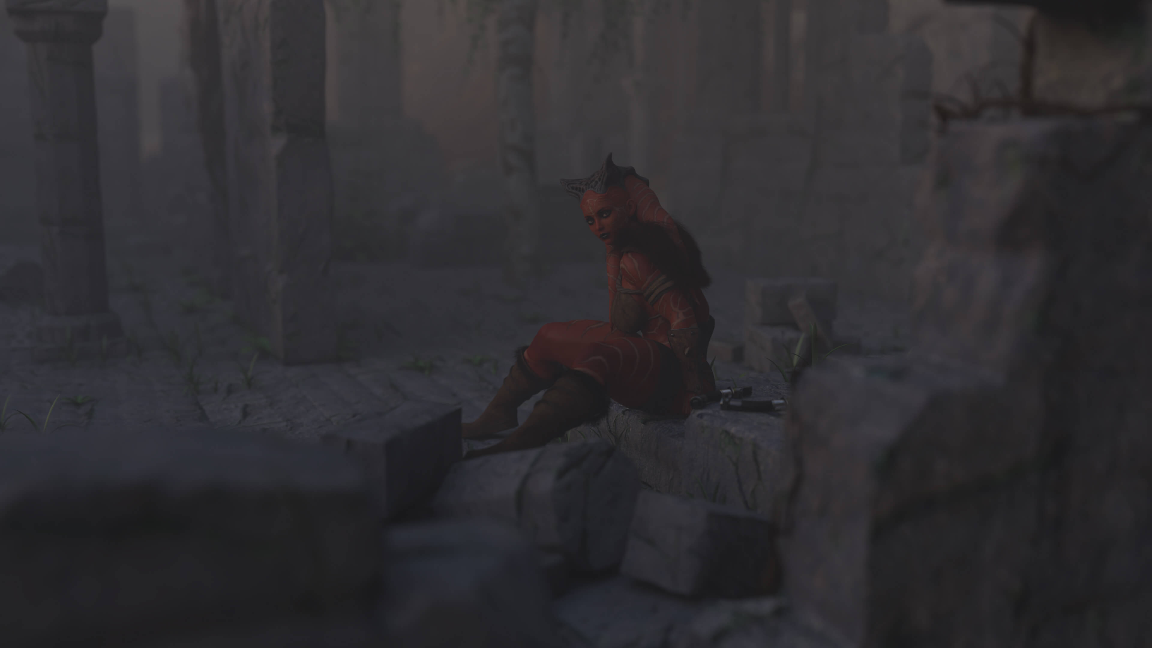 Stranded on the Planet of Ruins 3D Render by AlfRaMusic