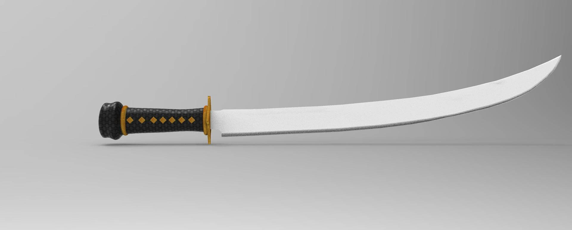 samurai sword 3D Render, Digital Art by Ali_yousef