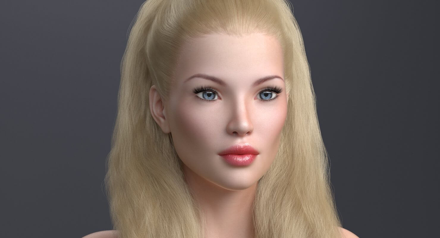 Blond Princess Angie - 3D Model by Alias3d