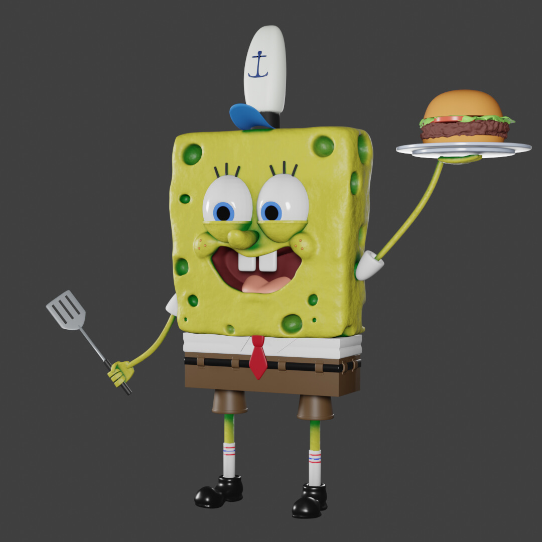 Sponge Bob 3D Models by AlinaSm