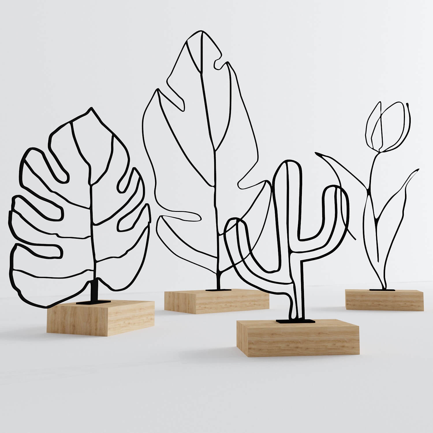 Decorative Flower Set - 3D Model by alirezamoarrefi