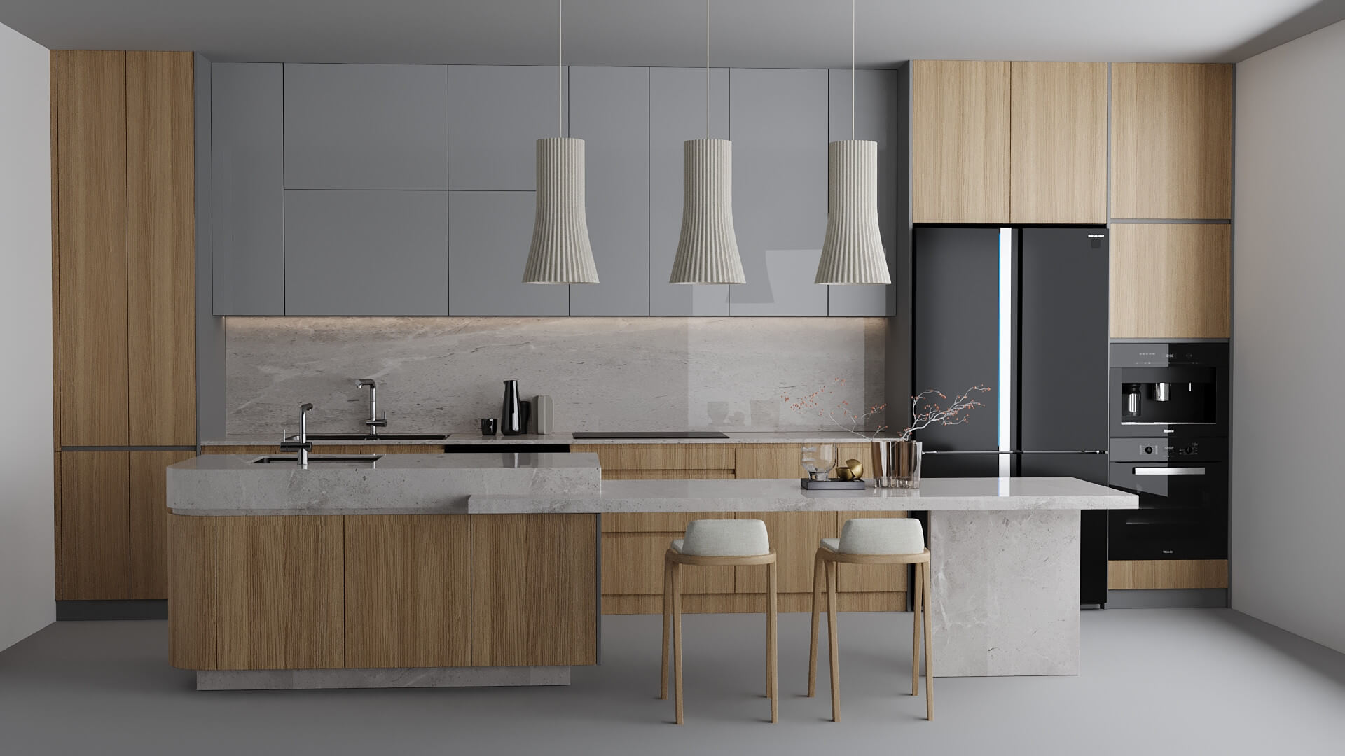 Kitchen Interior - 3D Model by alirezamoarrefi