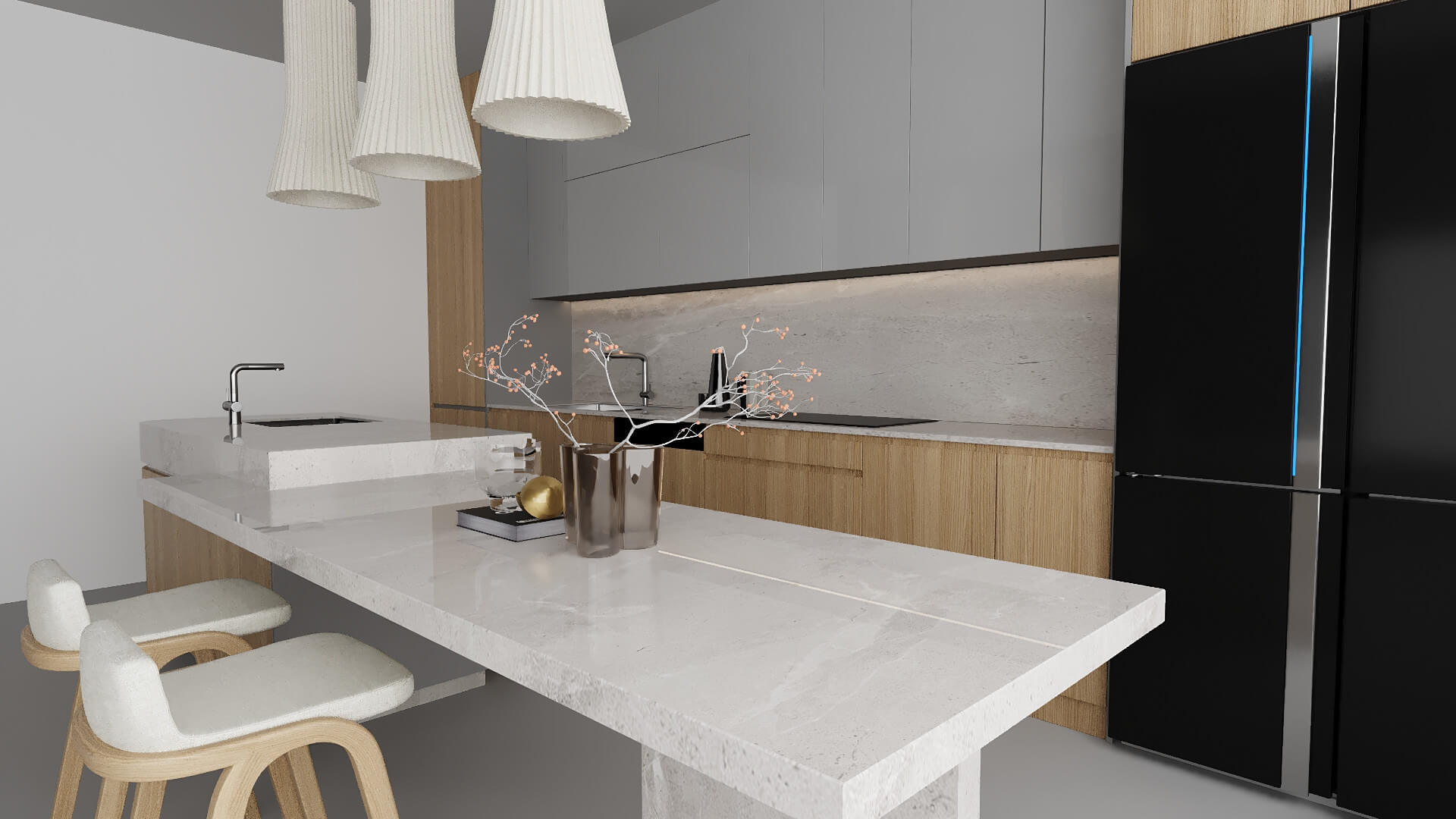 Kitchen Interior - 3D Model by alirezamoarrefi