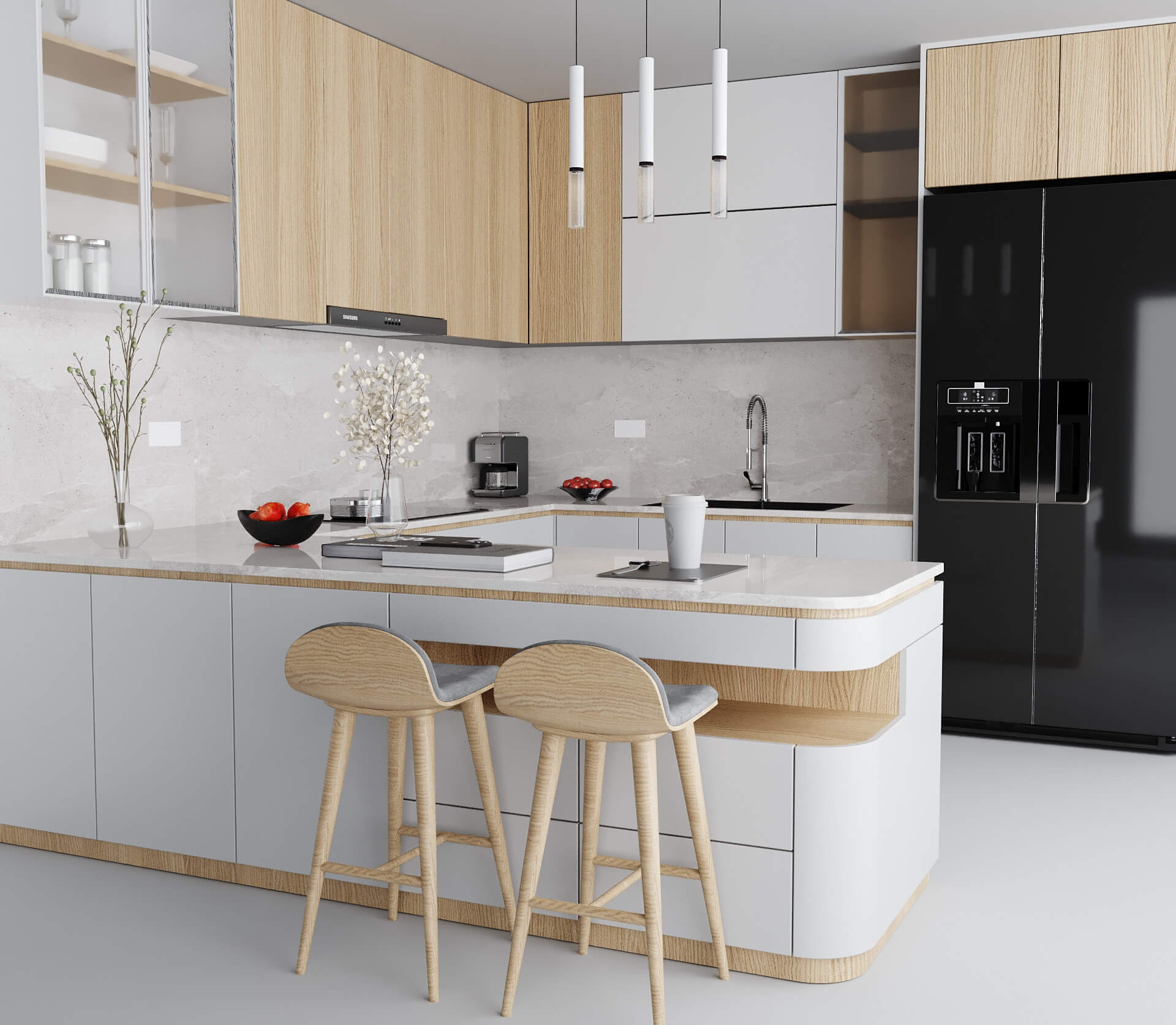 Kitchen Interior - 3D Model by alirezamoarrefi