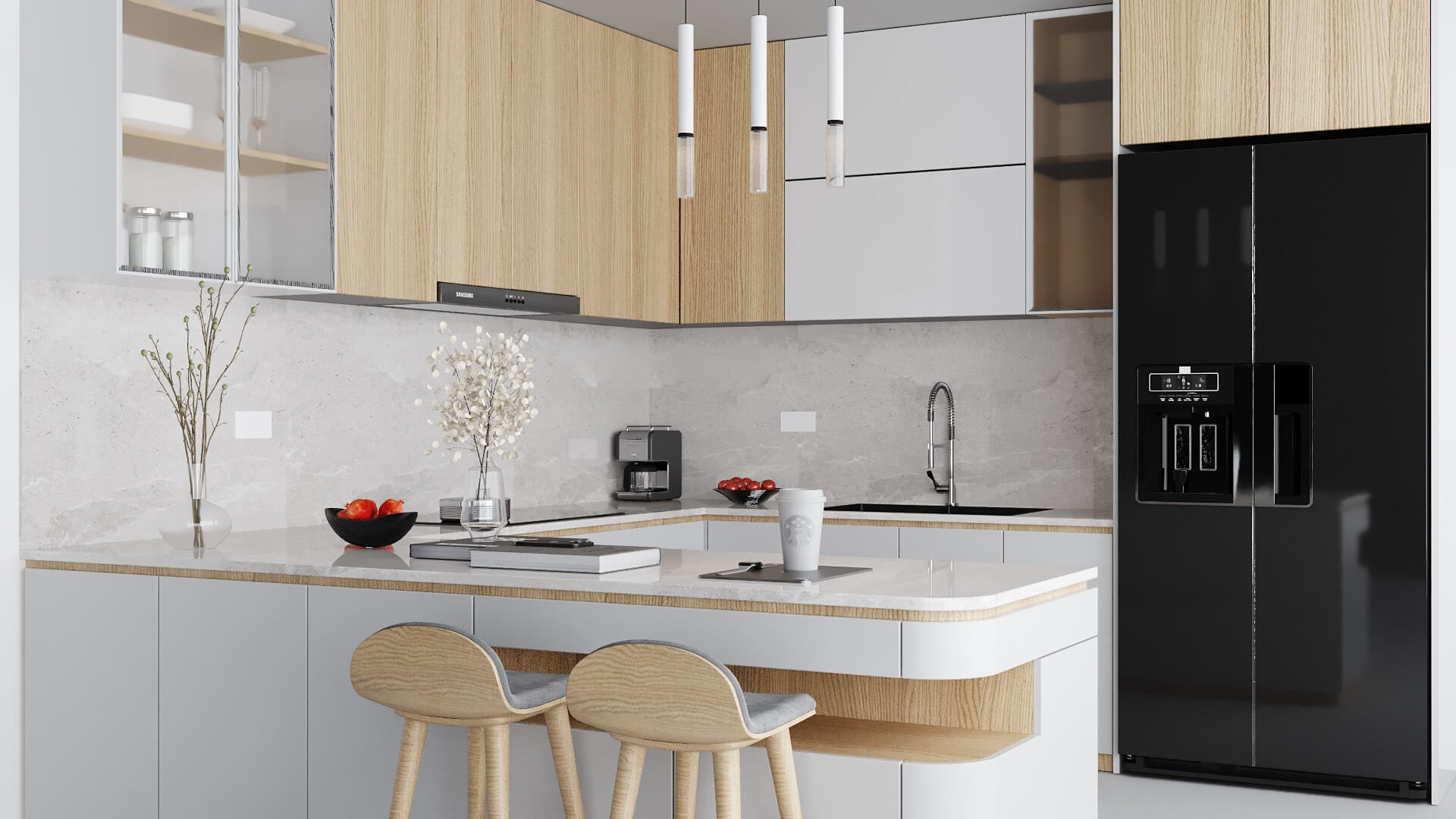 Kitchen Interior - 3D Model by alirezamoarrefi