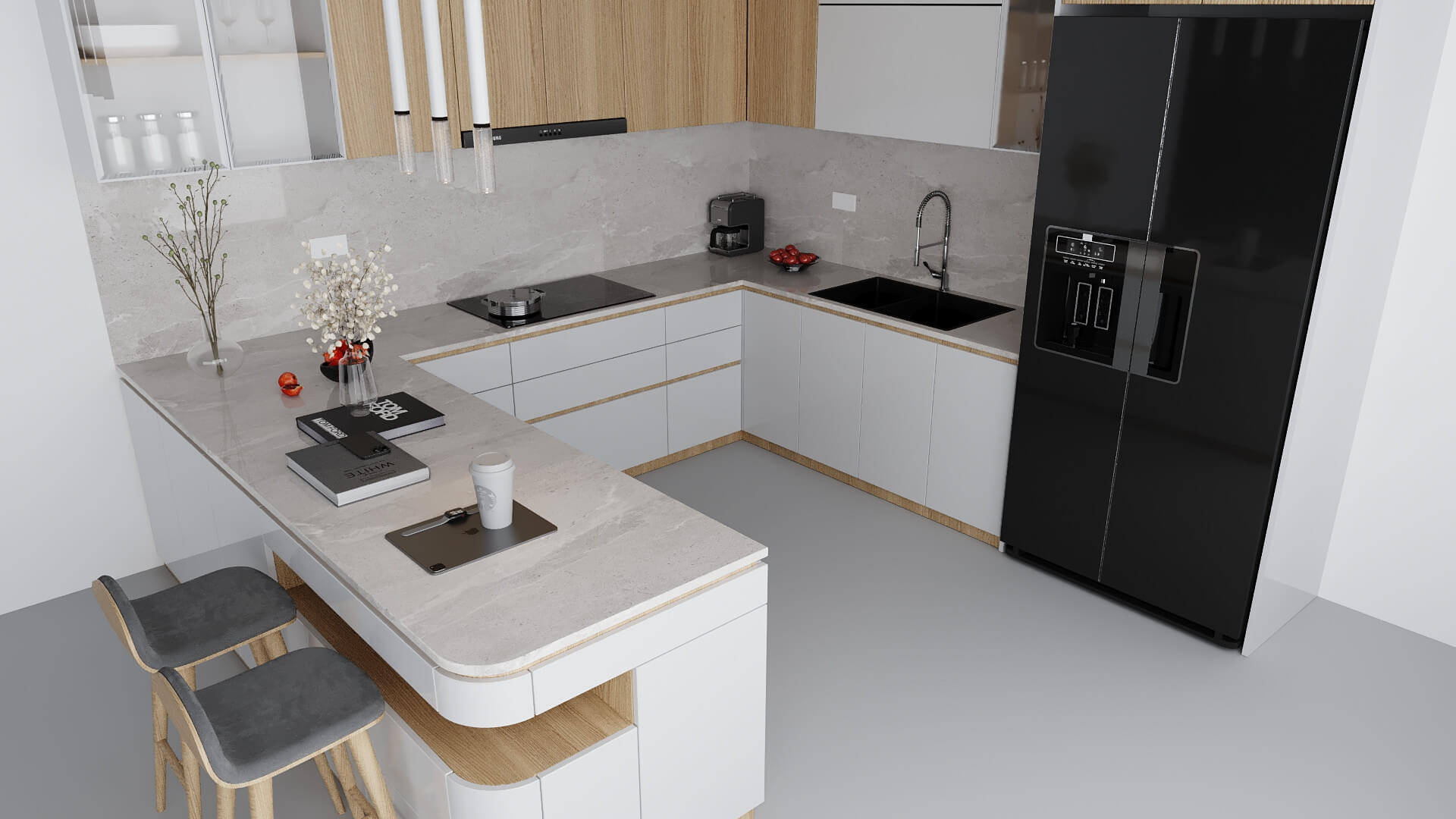 Kitchen Interior - 3D Model by alirezamoarrefi