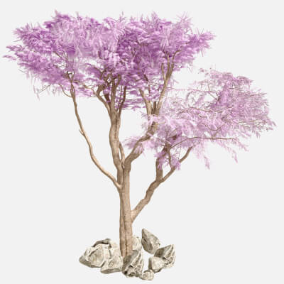Tree Pink Autumn - 3D Model by alirezamoarrefi