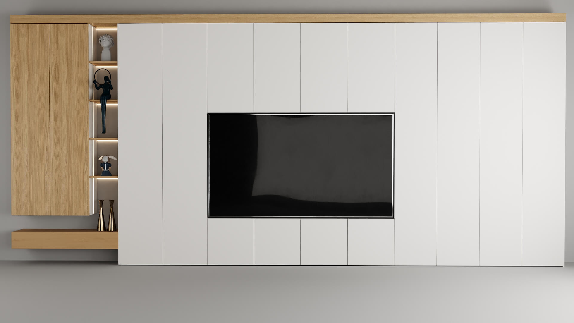 TV Wall Interior - 3D Model by alirezamoarrefi