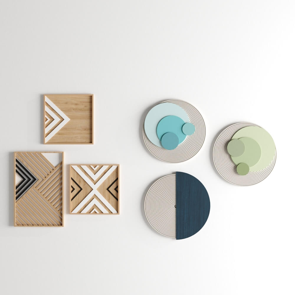 Wall set Frames - 3D Model by alirezamoarrefi