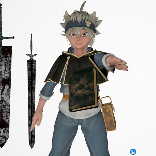 Asta Black Clover 3d model Rigged 3D Render by alisa1988