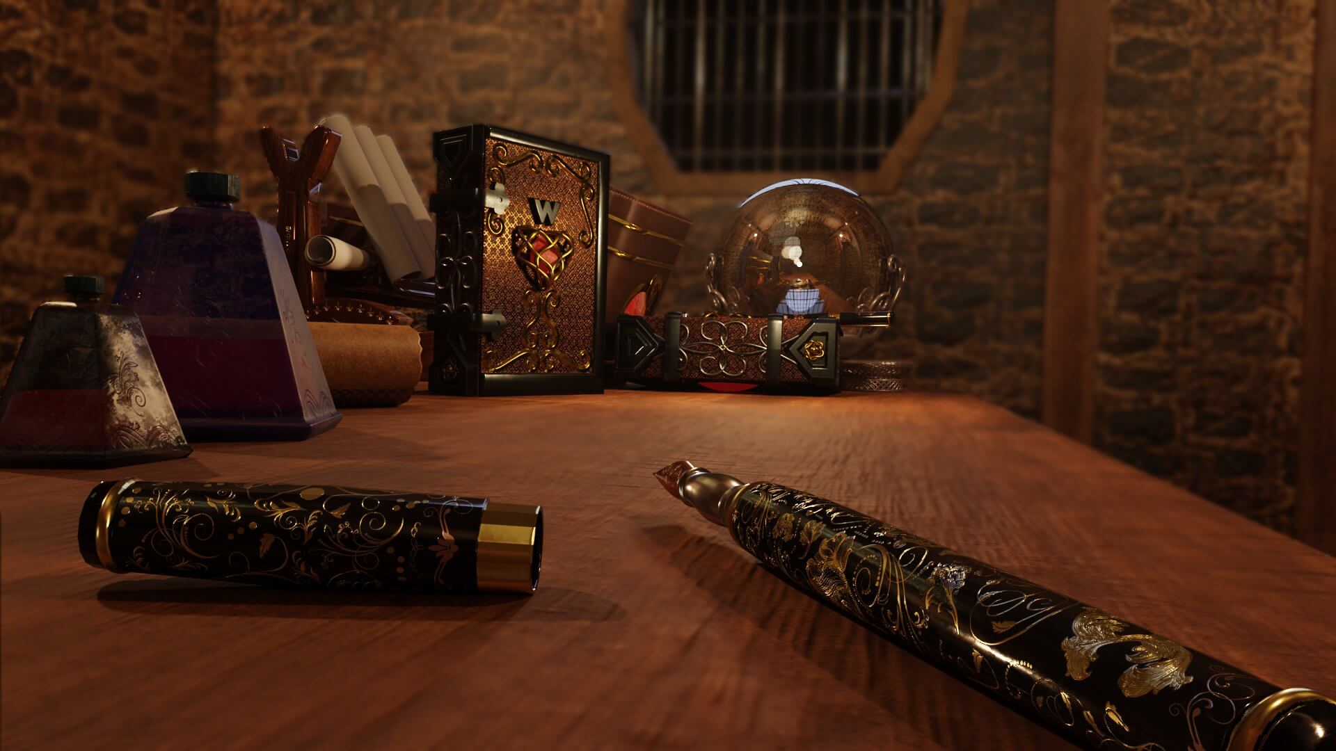 Witch's Desk - 3D Model by all4alive