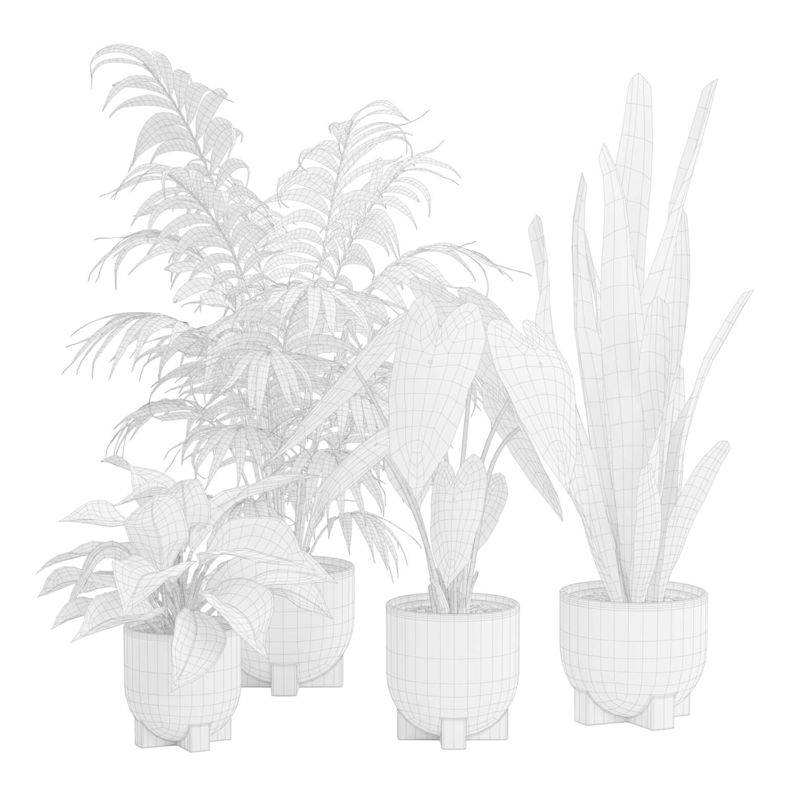 Indoor Plants Pack 55 - 3D Model by AllQuad