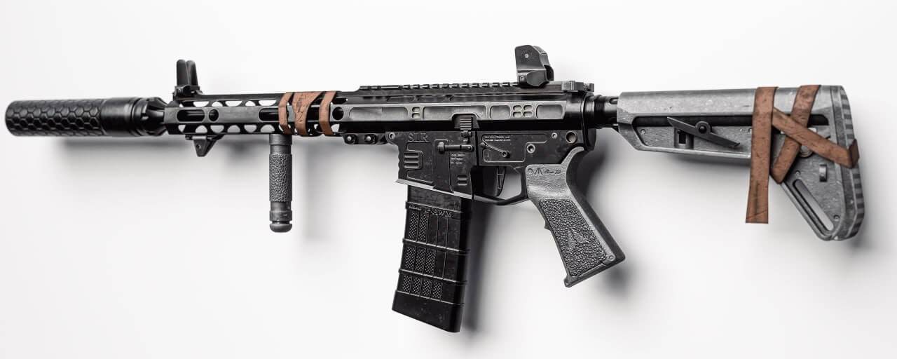 SLR Weapon 3D Render, Digital Art by Alojis