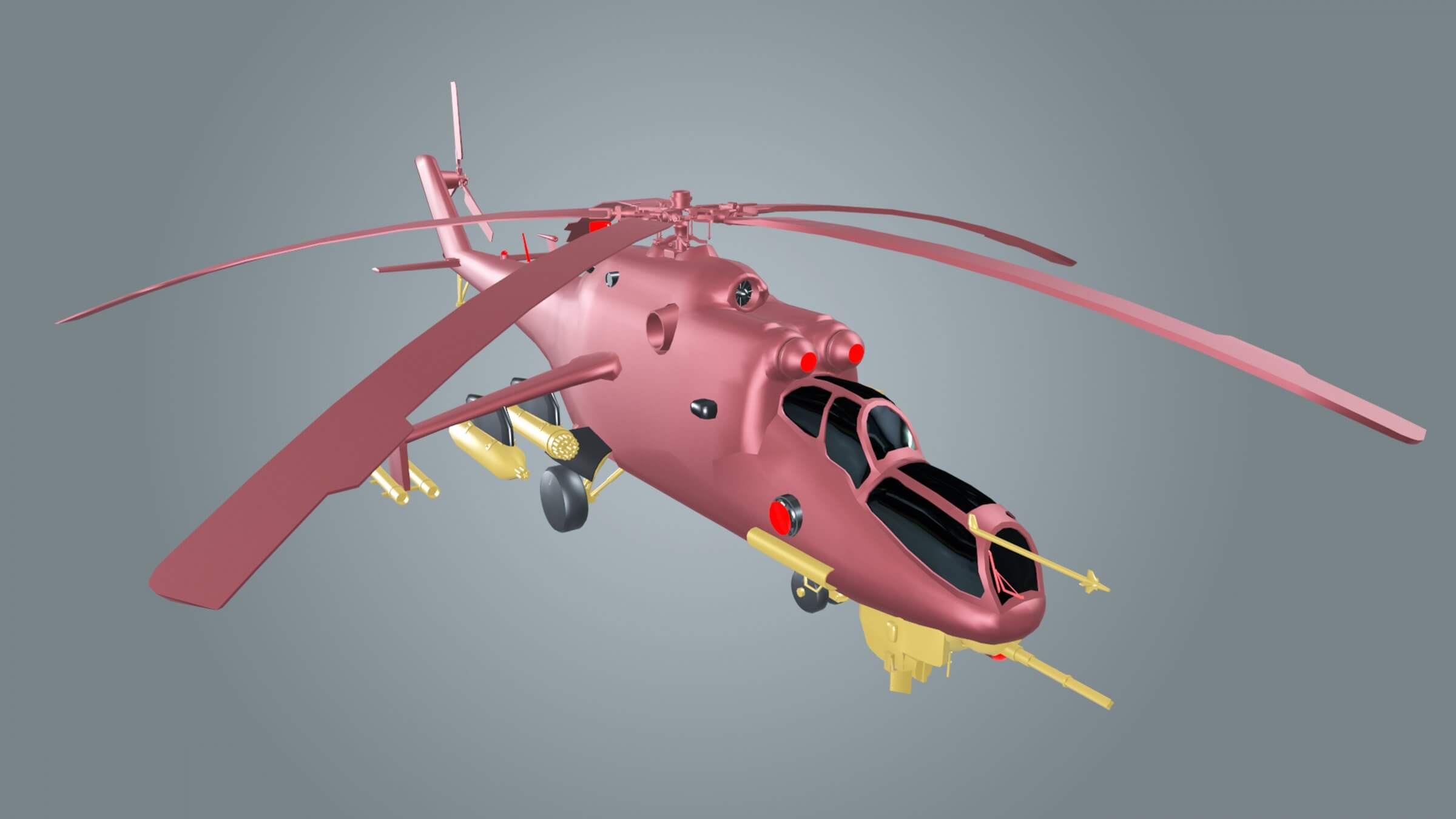 Helicopter - 3D Model by alom3d