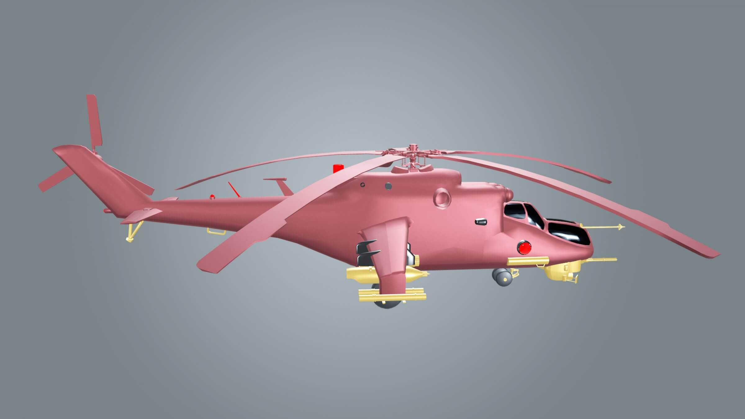 Helicopter - 3D Model by alom3d