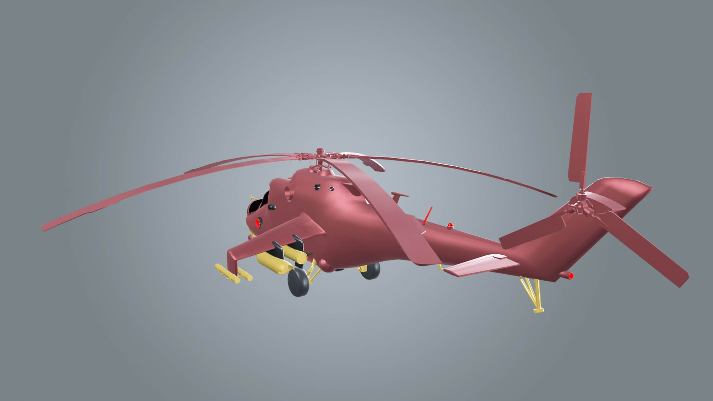 Helicopter - 3D Model by alom3d