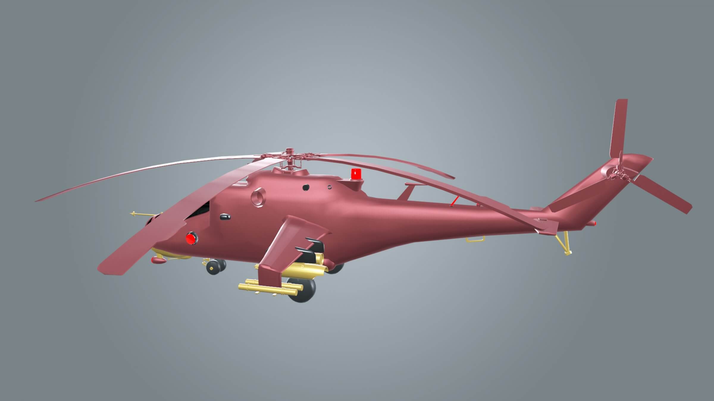 Helicopter - 3D Model by alom3d