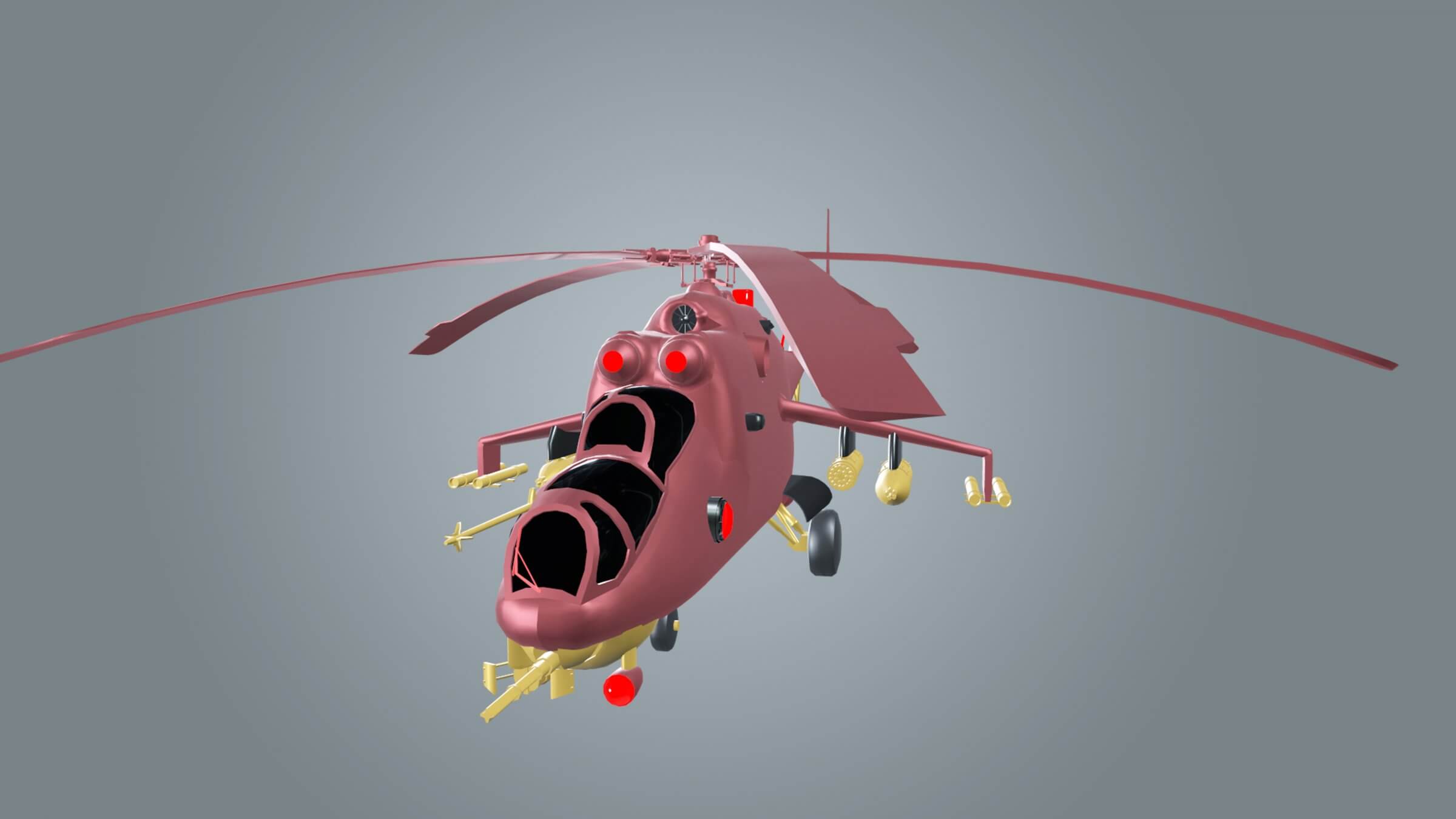 Helicopter - 3D Model by alom3d