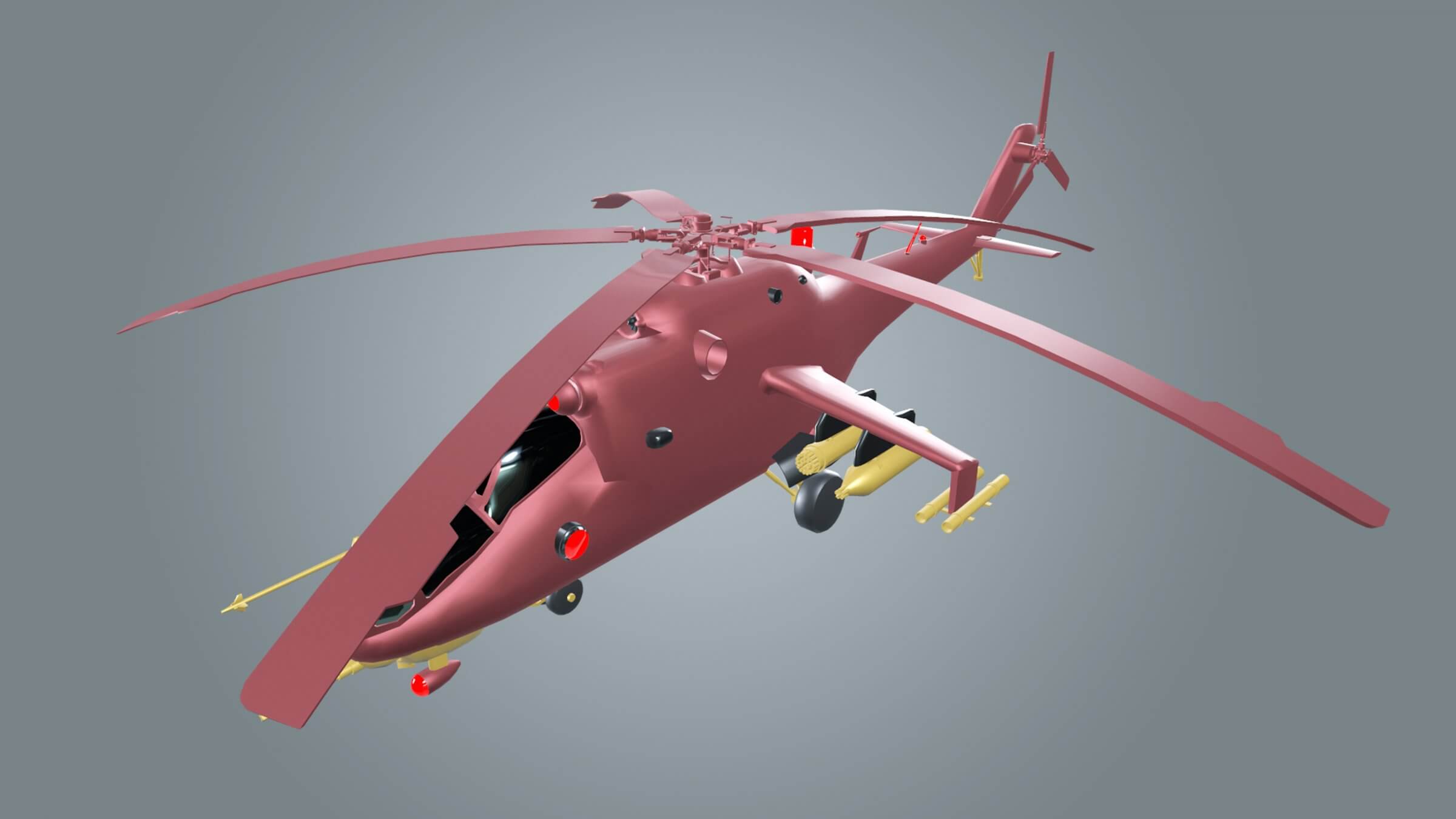 Helicopter - 3D Model by alom3d