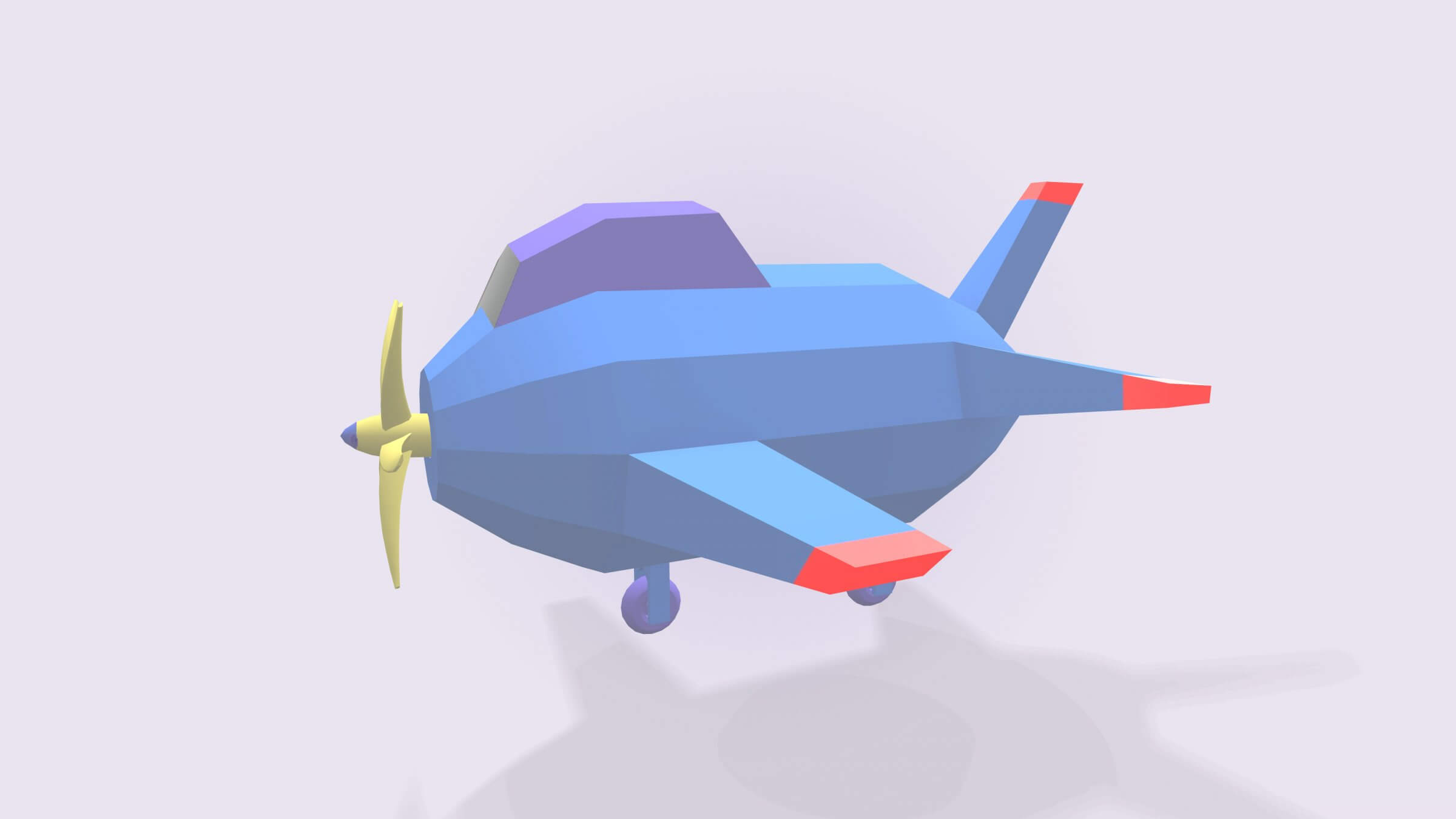 Stylized Aircraft - 3D Model by alom3d