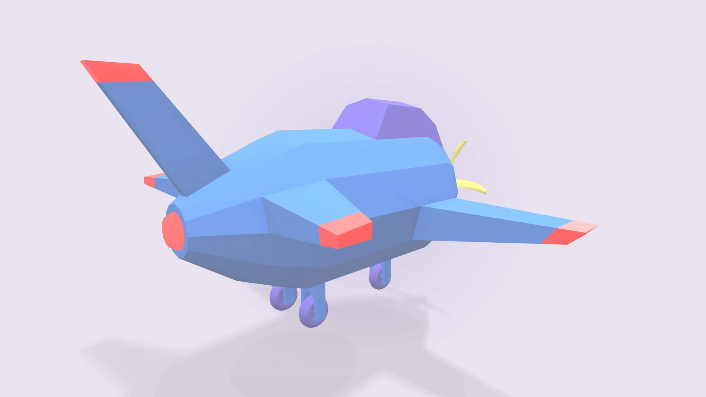 Stylized Aircraft - 3D Model by alom3d
