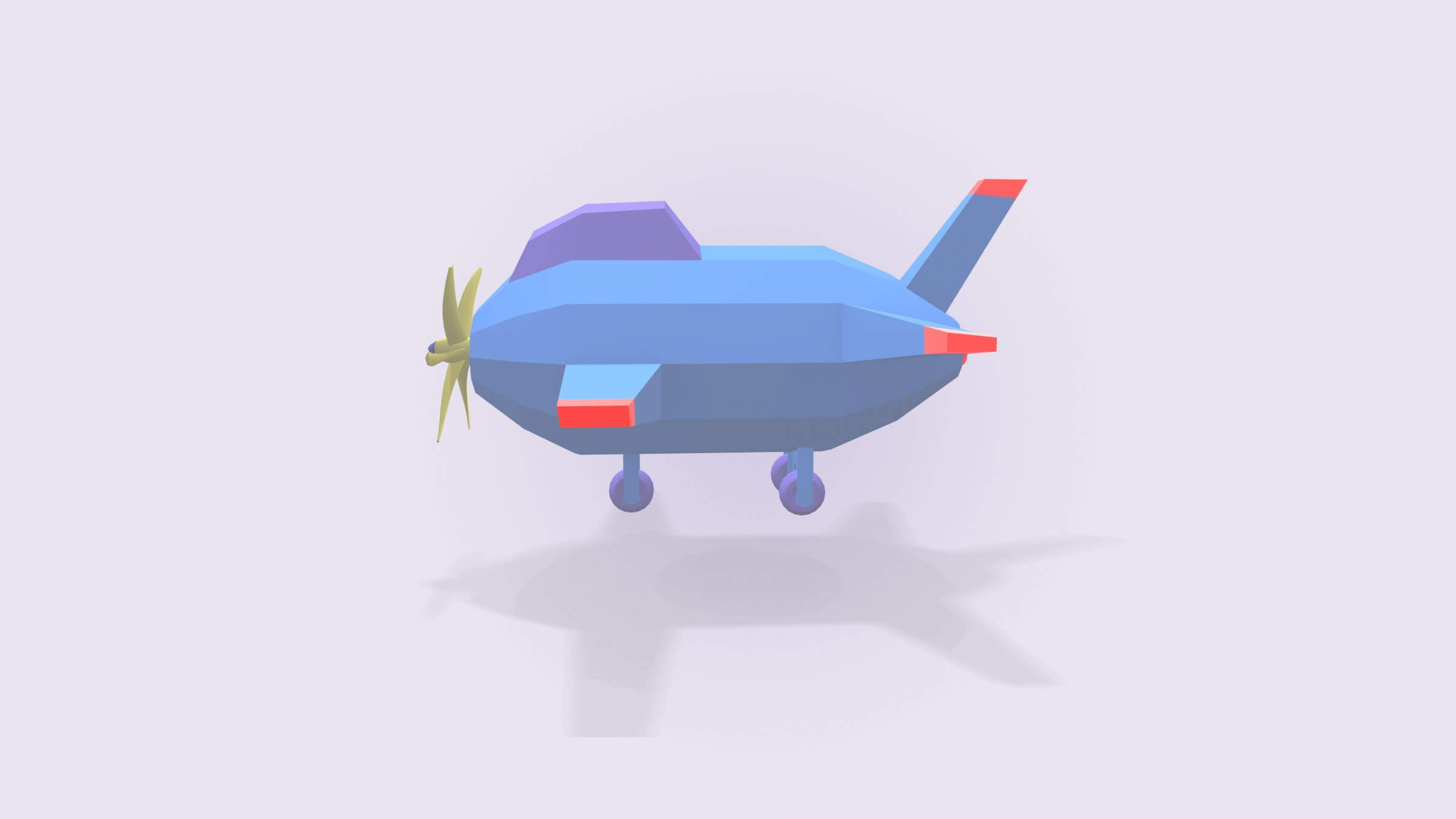 Stylized Aircraft - 3D Model by alom3d