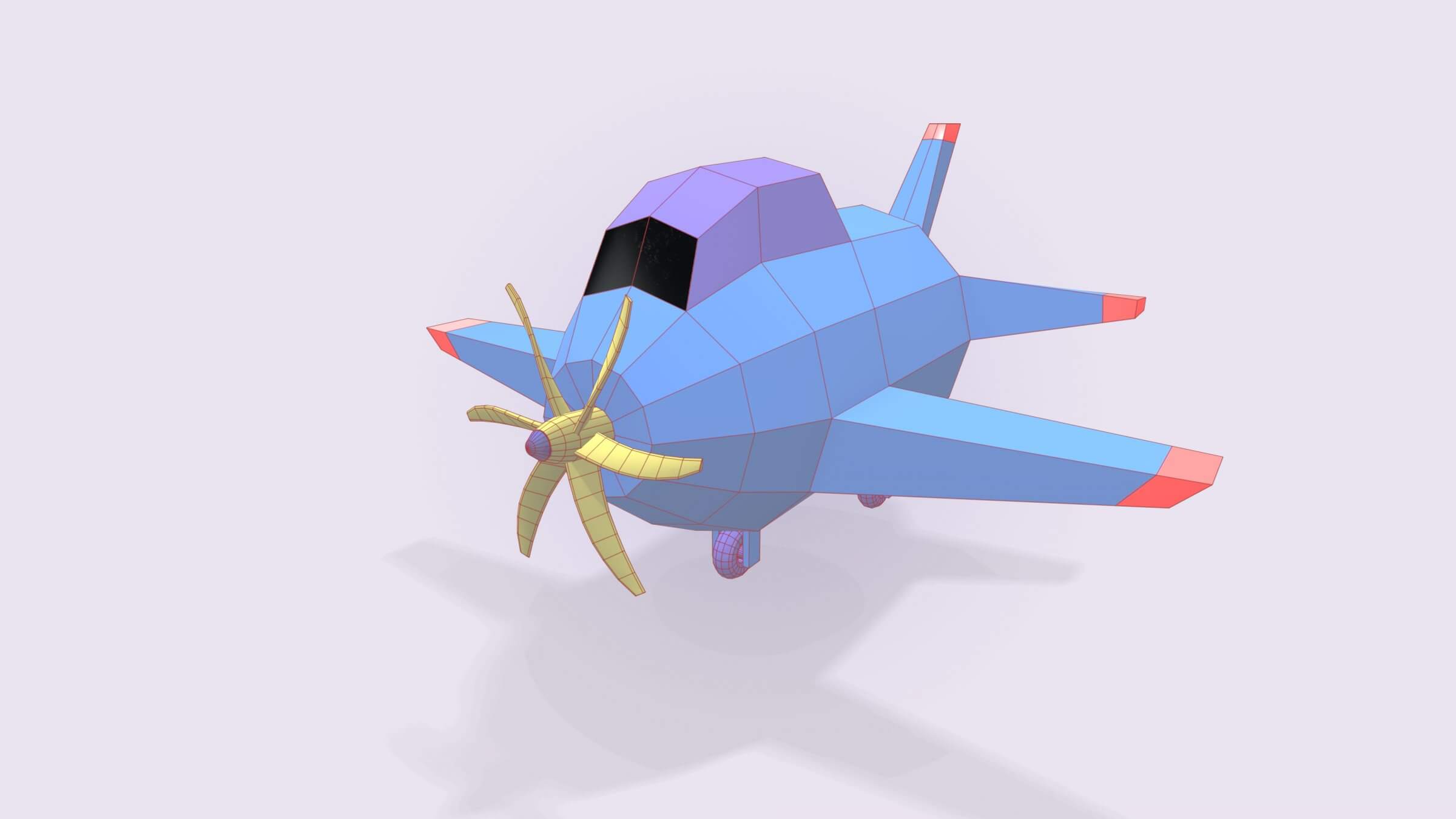 Stylized Aircraft - 3D Model by alom3d