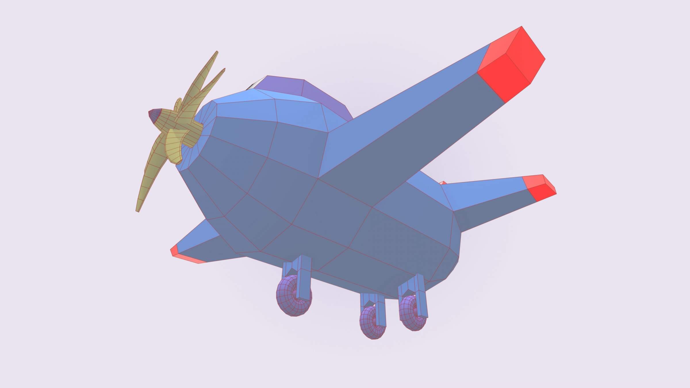 Stylized Aircraft - 3D Model by alom3d