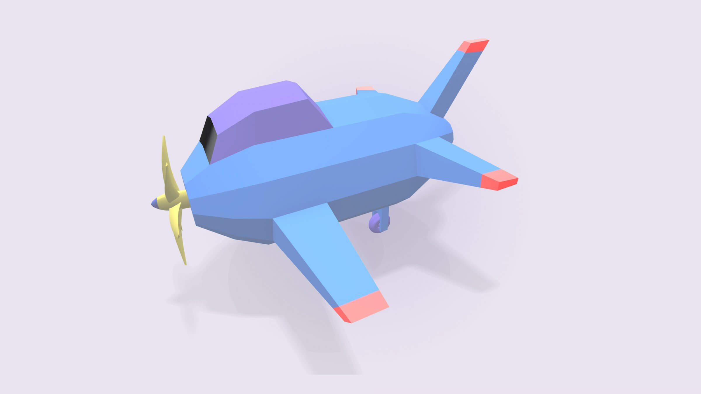 Stylized Aircraft - 3D Model by alom3d