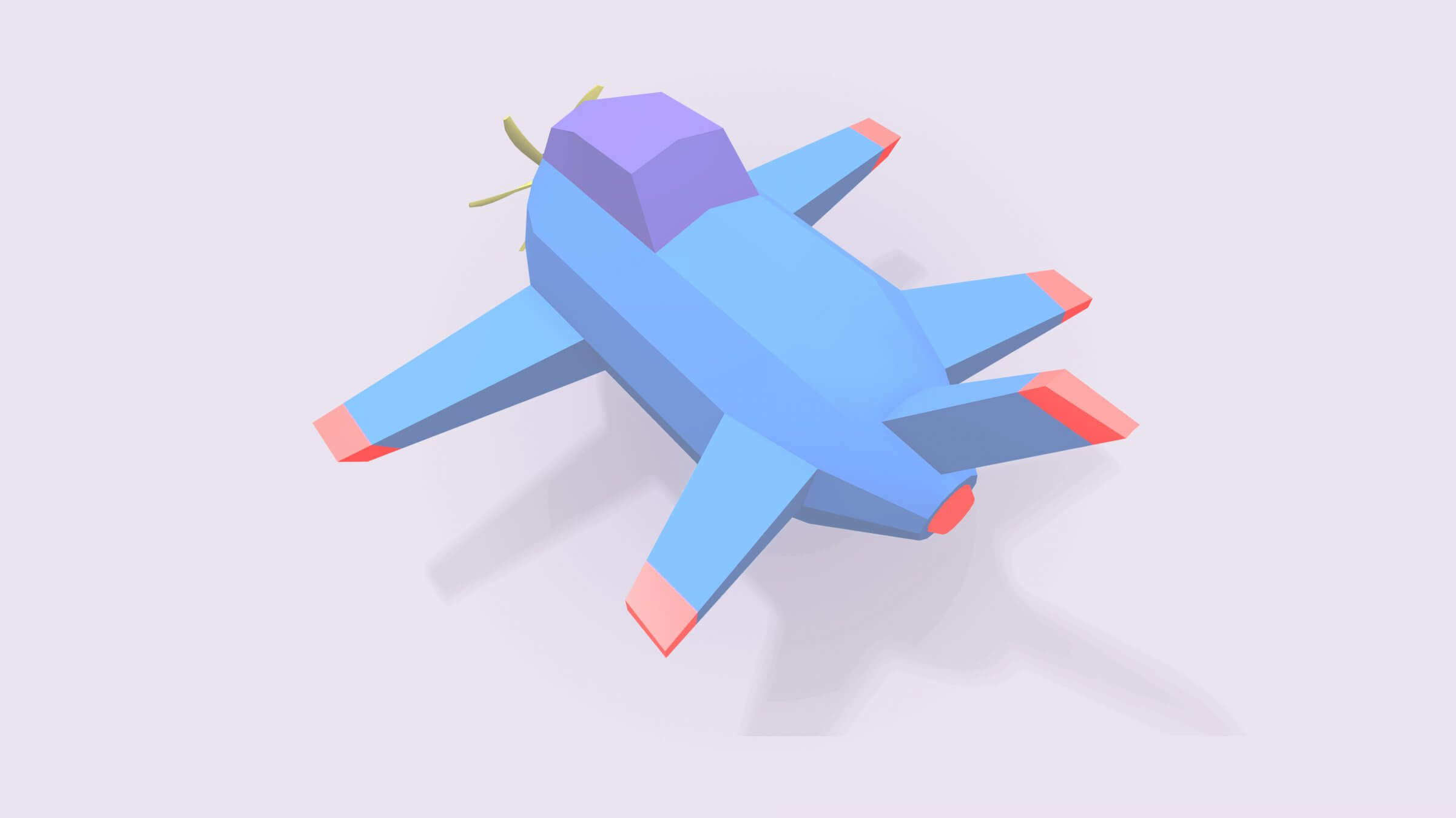 Stylized Aircraft - 3D Model by alom3d