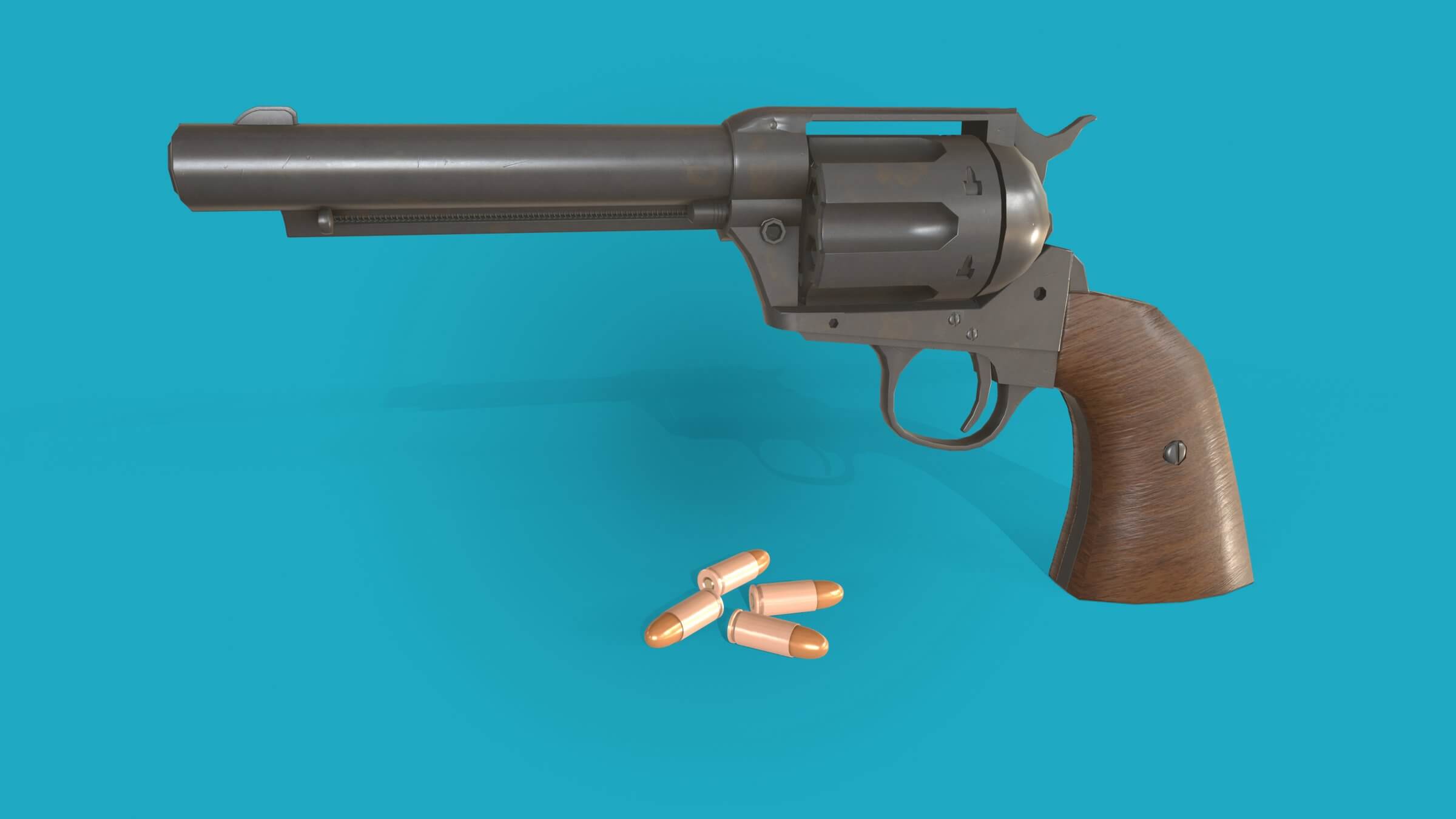 Colt Single Action Revolver - 3D Model by alom3d