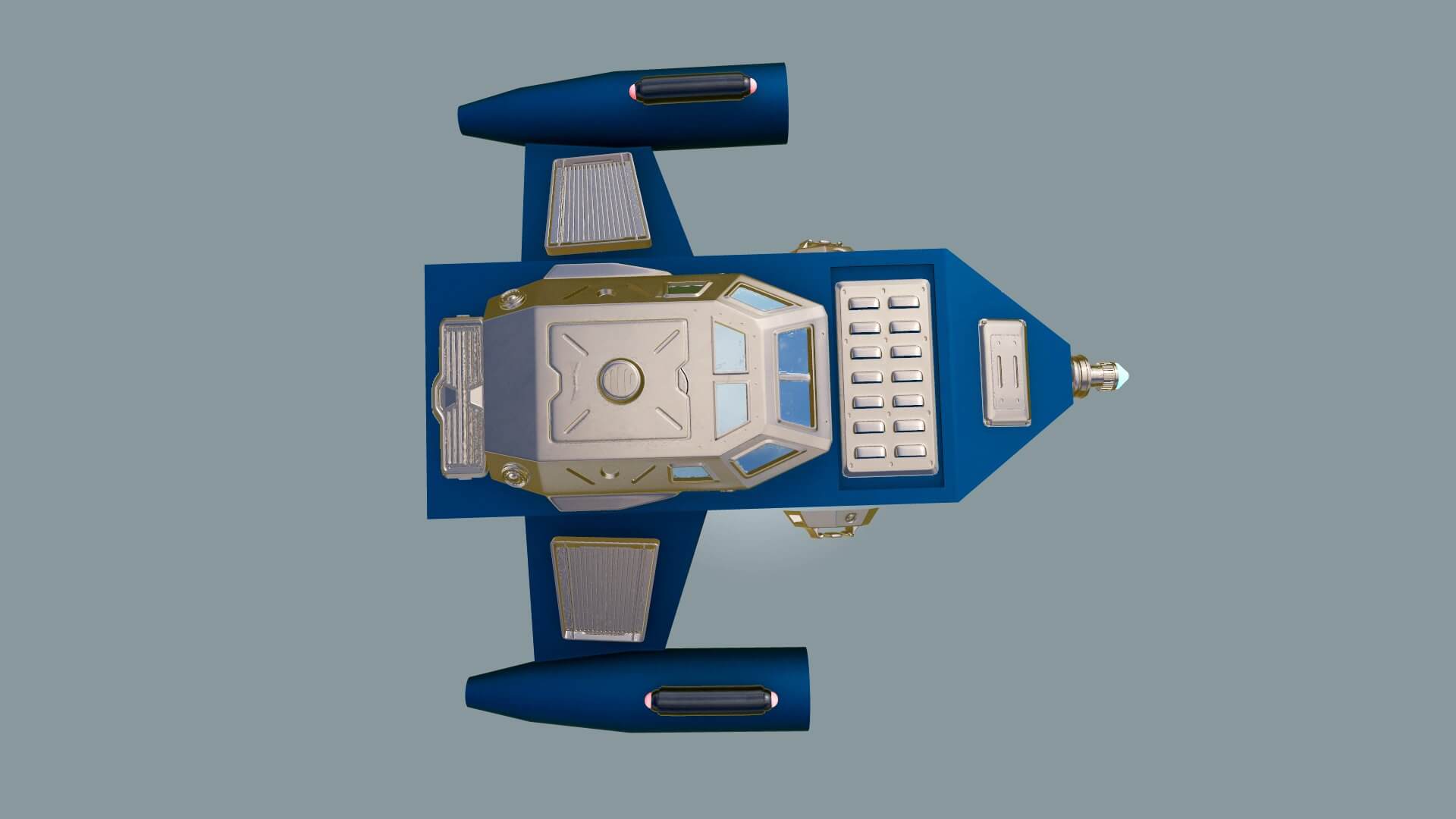 Spaceship Sci-Fi Dropship 3D Model by alom3d