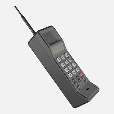 Retro Brick Cell Phone - 3D Model by alpha3dmodels