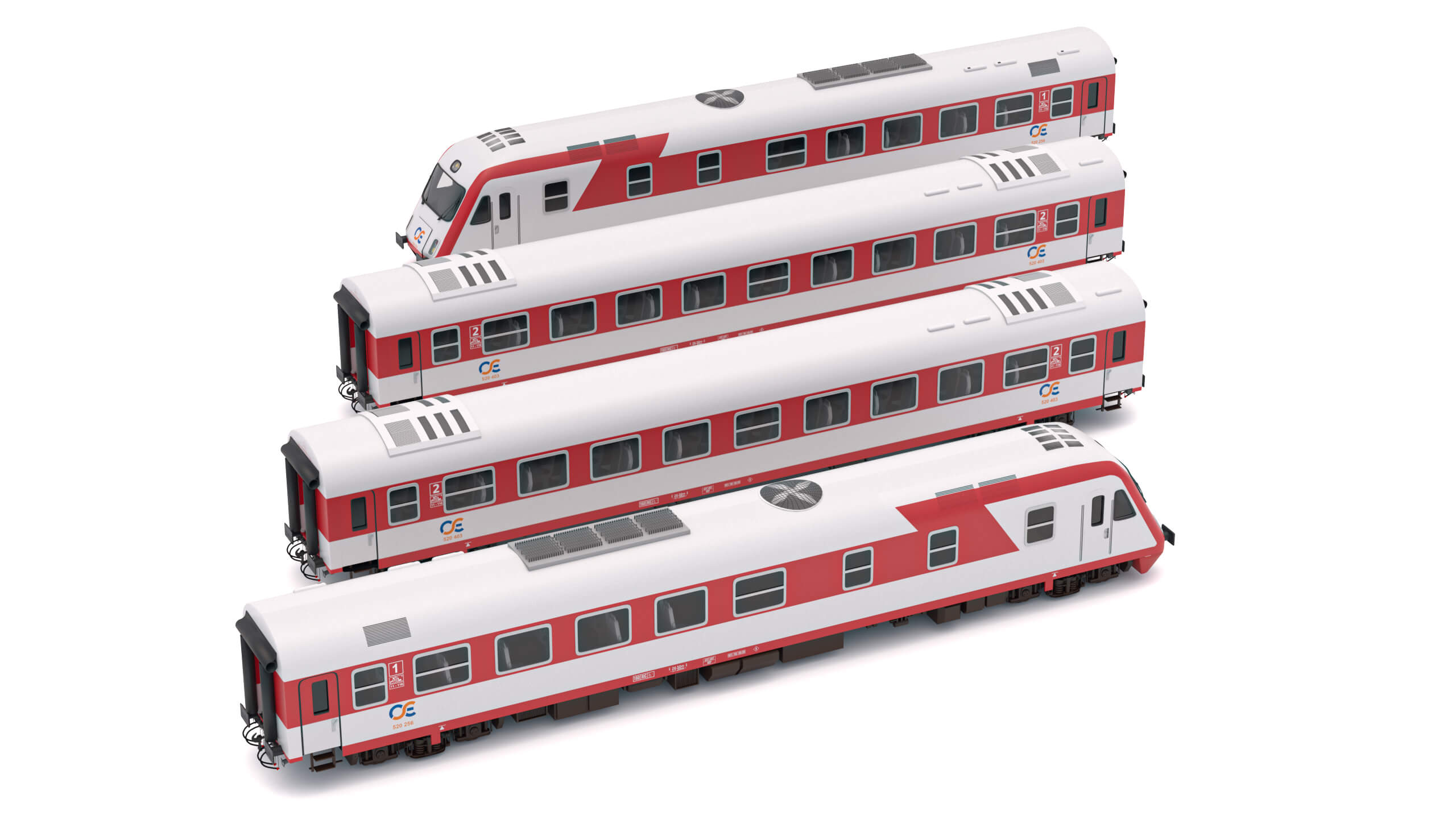 Aeg De IC-2000N Passenger Train 3D Model by ALPHA3DST