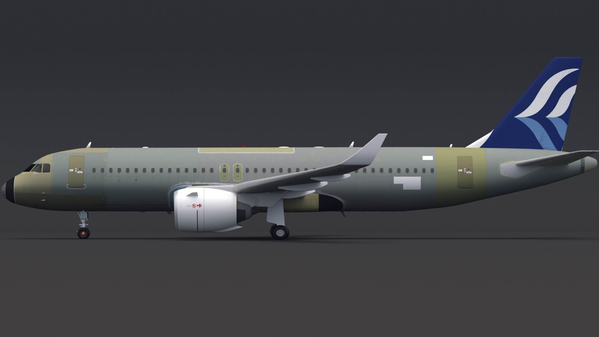 Aegean A320neo Airbus Unpainted - 3D Model by ALPHA3DST