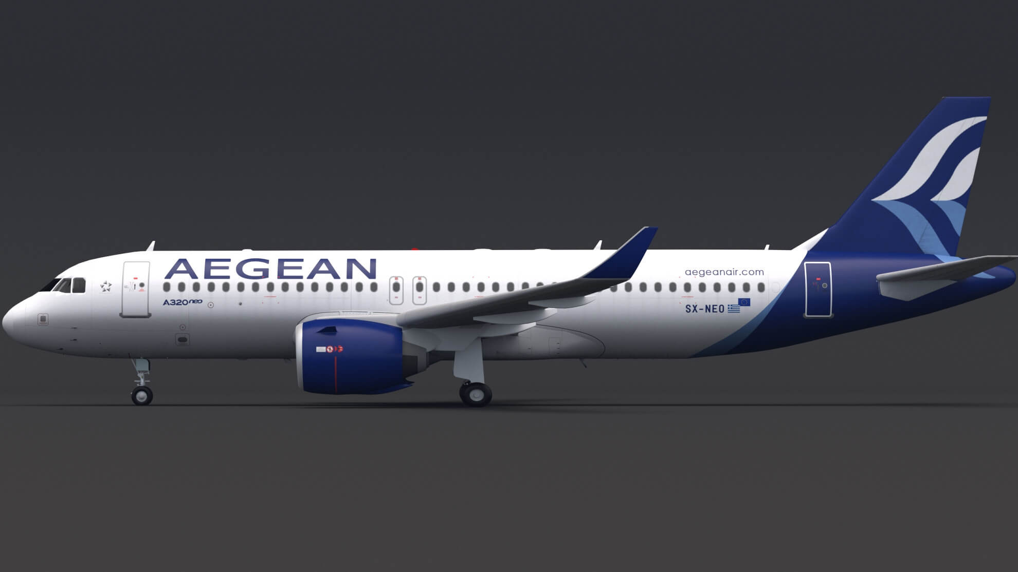 Aegean Airlines A320 Airbus Neo - 3D Model by ALPHA3DST