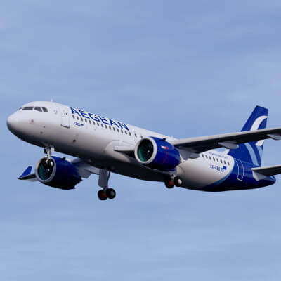 Aegean Airlines A320 Airbus Neo - 3D Model by ALPHA3DST