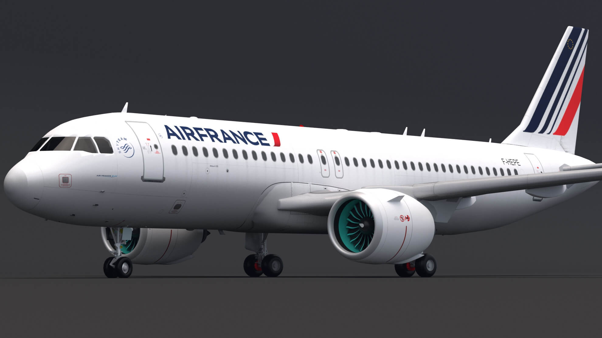 Air France A320 Airbus - 3D Model by ALPHA3DST