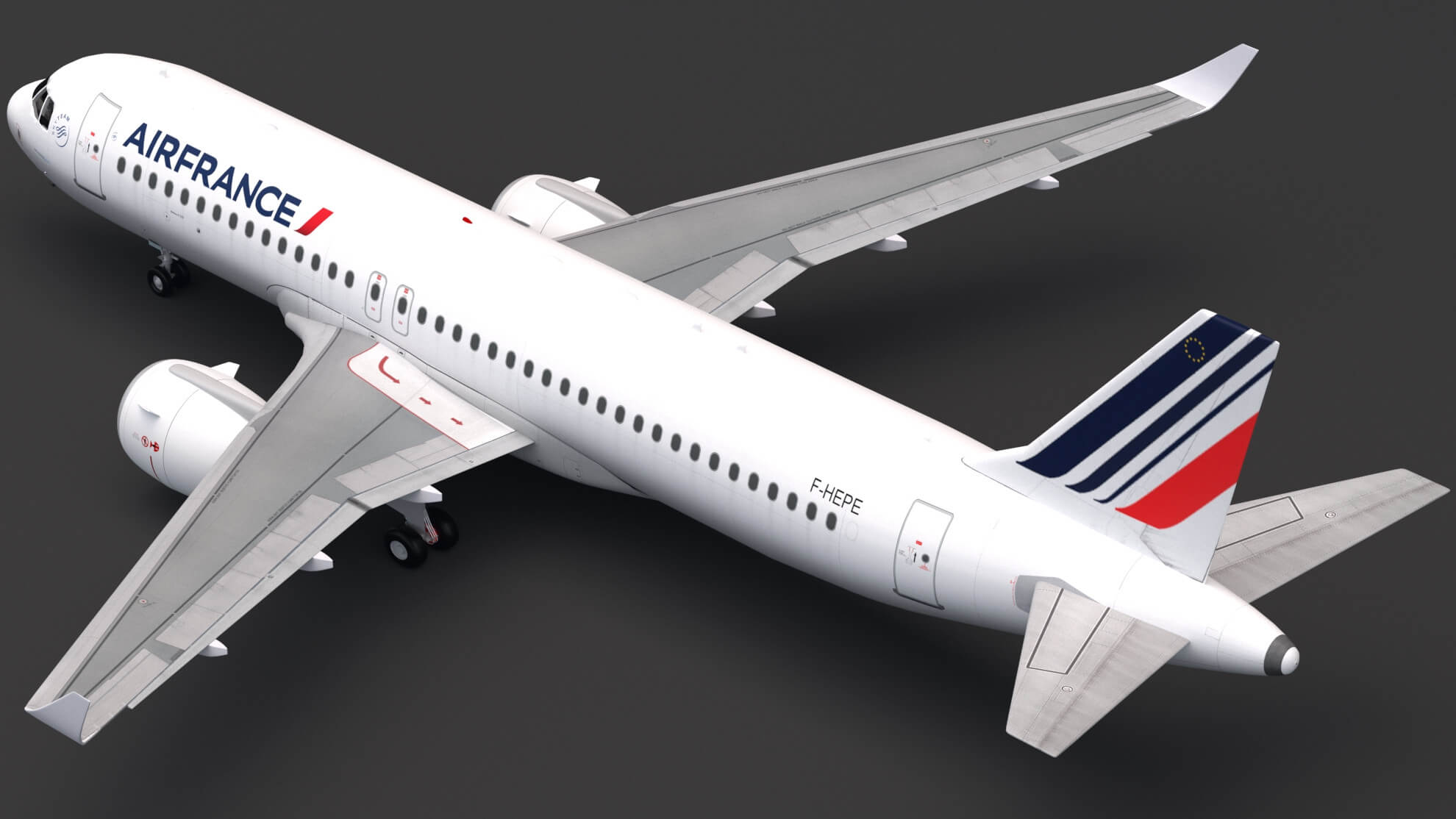 Air France A320 Airbus - 3D Model by ALPHA3DST
