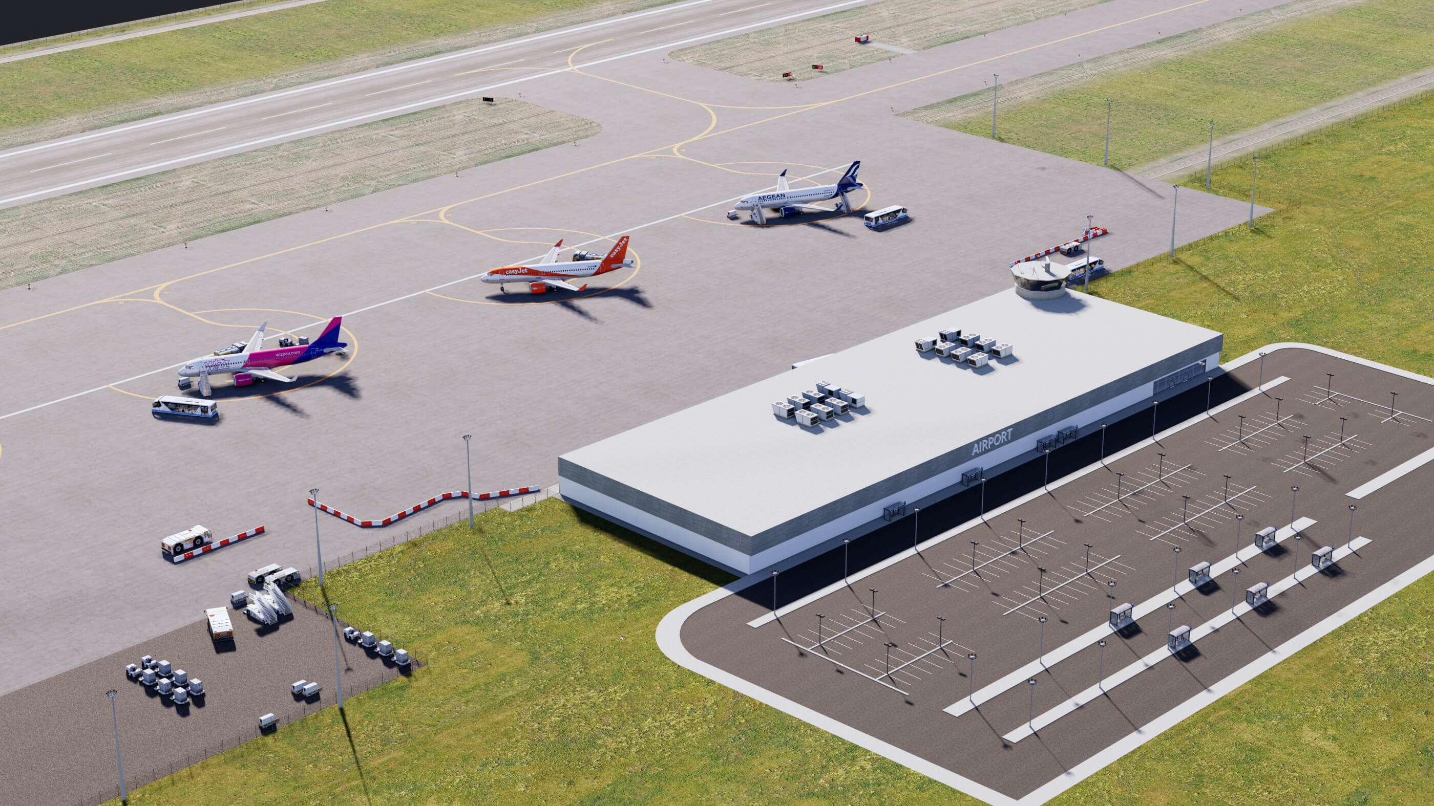 Airport Collection With Airplanes - 3D Model by ALPHA3DST